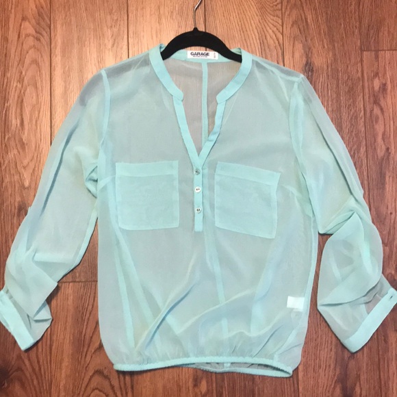Tops | Sheer Chiffon Top | Poshmark